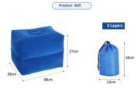 China Airplane Inflatable Foot Rest Blue / Grey / Black Color 6P Certification for sale