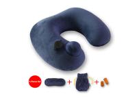 China U Shape Inflatable Travel Neck Pillow 31x29.5x11.5cm Waterproof Blow Up Airplane Pillow for sale
