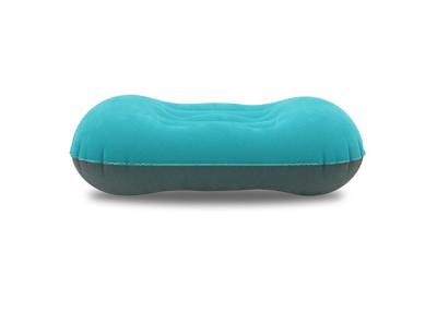 China Blue / Green Color Inflatable Travel Pillow Polyester / Cotton Material for sale