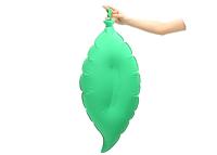 China Portable Anti Snore Inflatable Travel Pillow Leaf Shape 100% Polyester Mateiral for sale