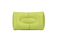 China Neck Inflatable Travel Pillow Green Color Square Shape CGS Certification for sale
