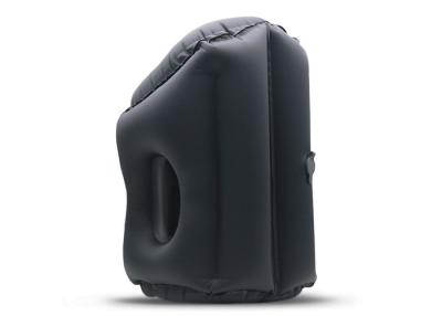 China Black Inflatable Foot Rest Travel Pillow Moon Cushion Back Lumbar Support for sale