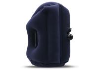 China Black Inflatable Foot Rest Travel Pillow Moon Cushion Back Lumbar Support for sale