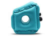 China Black Inflatable Foot Rest Travel Pillow Moon Cushion Back Lumbar Support for sale