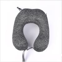 China Blue Memory Foam Baby Pillow Flat Head Travel Pillow 31x29.5x11.5cm for Airplane for sale