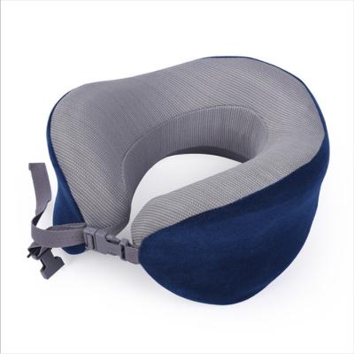 China Memory Foam Neck Roll Travel Pillow 25x26cm Adjustable Support for Neck Pain Relief for sale