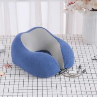 China Adults Airplane U Shaped Memory Foam Travel Pillow With Super Soft Cover for sale