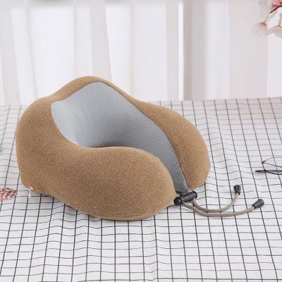 China Adults Airplane U Shaped Memory Foam Travel Pillow With Super Soft Cover for sale