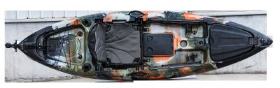 China Inflatable Fishing Kayak 1 Person 292x84x36cm Black Single Man Canoe Blow Fitting for sale