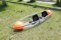 China Transparent PC Canoe Kayak 3392x942mm 2 Person Pedal Drive Fishing Racing Boat for sale