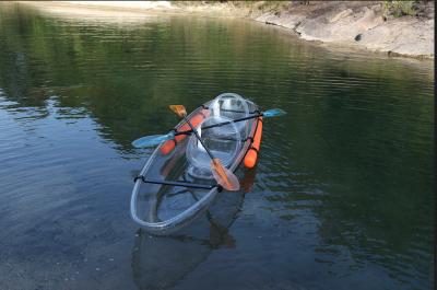 China Clear Bottom Surf Ski Transparent Canoe Kayak 3392*942*369 Polyethylene Hull for sale