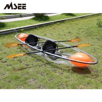China Surfing Polycarbonate Transparent Canoe Kayak Paddle Rigid Inflatable Boats for sale