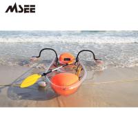 China Customized Glass Bottom Boat , Durable Polycarbonate Fiberglass Kayak Canoe for sale