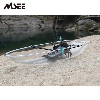 China Free Paddle Glass Bottom Boat Transparent Kayak Including Necessary Accessories for sale