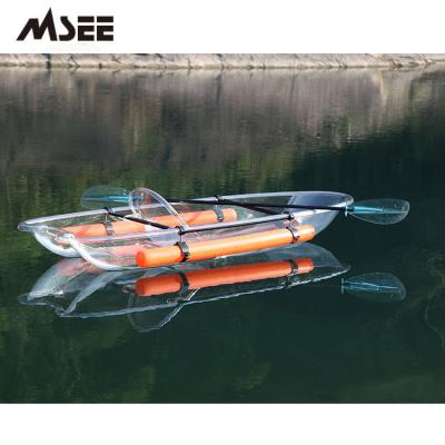 China Clear Plastic Canoe Paddle 2700x838x336mm Two Seat for Fishing Surfing Cruising for sale