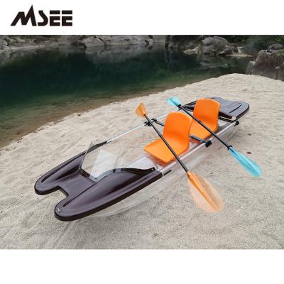China Transparent Polycarbonate Kayak 3100x760mm Two Seat Cruising Boat for Adults for sale