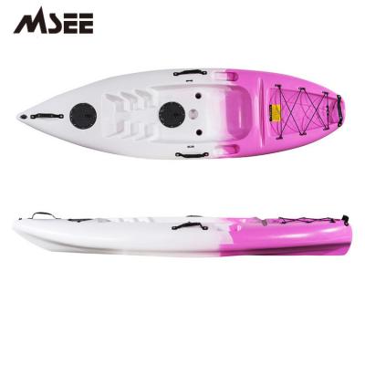 China Foot Pedal Plastic Kayak 2600x700x270mm Single Seater Fishing Kayak 100kg Capacity for sale