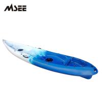 China Sun Resistant LLDPE Two Person Fishing Kayak Boat 390x75x37CM 255kg Capacity for sale