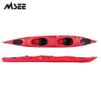 China Stable Single Deep Sea Kayak Fishing Paddle Plastic With 1 Seat In Red for sale