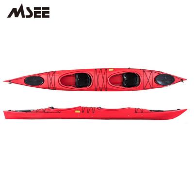 China Stable Single Deep Sea Kayak Fishing Paddle Plastic With 1 Seat In Red for sale