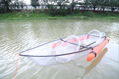 China Transparent Polycarbonate plastic Transparent plastic kayak for two person for sale
