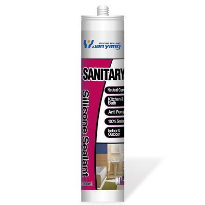 China 300ml 280ml Clear Neutral Cure Silicone Smooth Paste Sanitary Silicone Sealant for sale