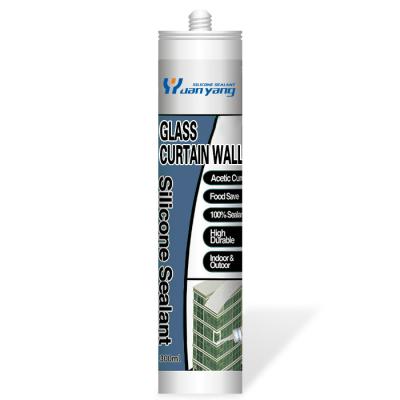 China Waterproof OEM 300ml Clear Acetoxy Silicone Sealant Cas 7085-85-0 Window Door for sale