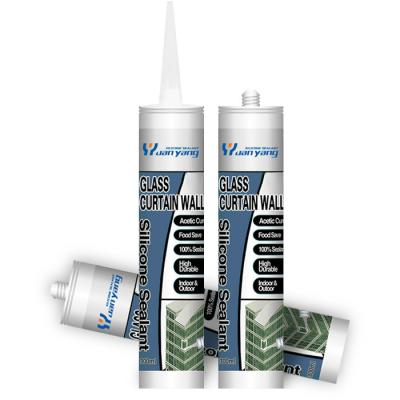 China Acetic 280ml Structural Clear Silicone Sealant Adhesive For Curtain Wall for sale