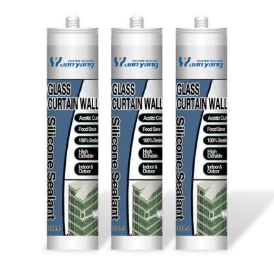 China Construction Clear Aquarium Silicone Sealant Adhesives 280ml Transparent Bathroom Sealant for sale