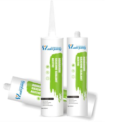 China 310ml Acid Clear Waterproof Silicone Adhesive 280ml Aquarium Glass Sealant for sale