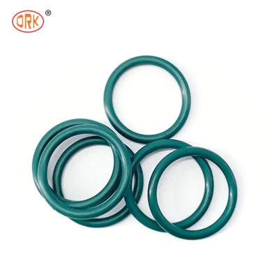 China Chemical Elements Compatibility Silicone Sealing Rings Green VMQ Rubber Large O Rings for sale