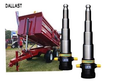 China 5 Stage Telescopic Hydraulic Cylinder for Dump Trailer , Hydraulic Ram Cylinder for sale