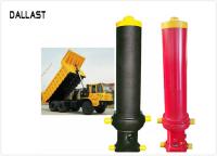 China Hyva Long Stroke Hydraulic Lifting Cylinder , Single Acting Dump Truck Telescopic Cylinder for sale