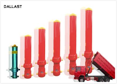China Long Stroke Single Acting Hydraulic Cylinder for Dump Truck , Hydraulic Oil Cylinder for sale