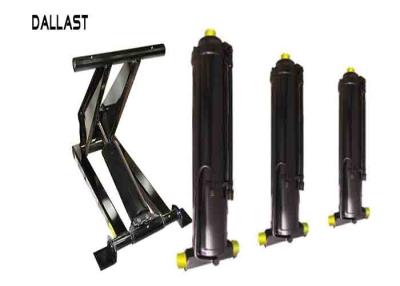 China Double Acting Hydraulic Cylinder Lift Vertical to Axis Foot Type with Breckets for Trailer for sale