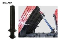 China Anti Rust Painting Single Acting Dump Trailer Hydraulic Cylinder 3 Stage Type for sale