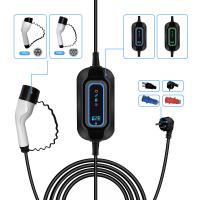 China Tesla Car Fitment Type 2 Plug In Sae J1772 Type1 16a 220v EV Portable Charger 5m Cable for sale