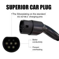 China KIWI Portable Electric Vehicle Charger Cable Type 1 to Type 2 Flame Class UL94-V0 for sale