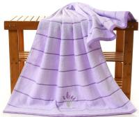 China Embroidered Lavender Bath Towel For Adults , 70 * 140cm Oversized Bath Towels for sale