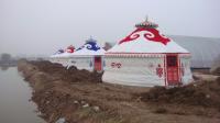 China Cool Inflatable Dome Mongolian Yurt Tent Durable With 200kg Bearable Weight for sale
