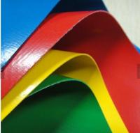 China PVC Coated Heavy Duty Vinyl Tarp High Tear Strength With Heat Welded Eyelets for sale