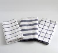China 3 Oblong Pure Cotton Kitchen Tea Towels Classic Blue Napkin For Multipurpose for sale