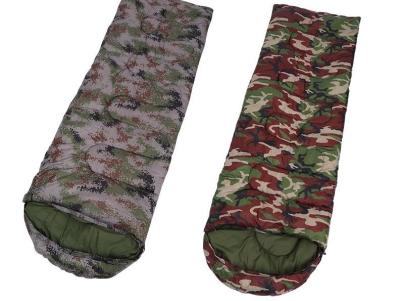 China Camouflage Down Sleeping Bag With Pillow , Hiking Outdoor Sleeping Bags for sale
