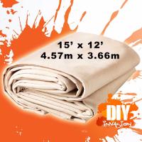 China UV Resistance Painters Canvas Drop Cloth , Unbleached Fabric Drop Cloth for sale