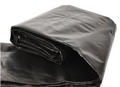 China Black Plastic Polyethylene Tarp PE Tarpaulin For Agriculture/Pond Liner/Transportation Cover for sale