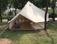China Round Circle Cotton Bell Style Outdoor Canvas Tent For Garden , Prairie , Desert for sale