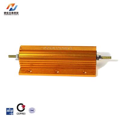 China RX24 Golden Aluminum Shell Resistor 250W for New Energy Vehicle Pre-charging Circuits with Heat Dissipation Design for sale