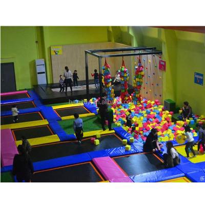 China Big Bounce High Quality Amusement Hot Selling Funny Indoor Trampoline Park with Slides for sale