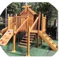 China Outdoor Playhouse Garden Building Customised Children Wooden Outdoor Playgrounds Wooden Play House for sale
