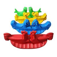 China Kids Ride on Plastic Play Seesaw for Kids Double Color Deer Rocking Horse Animal Toy for sale